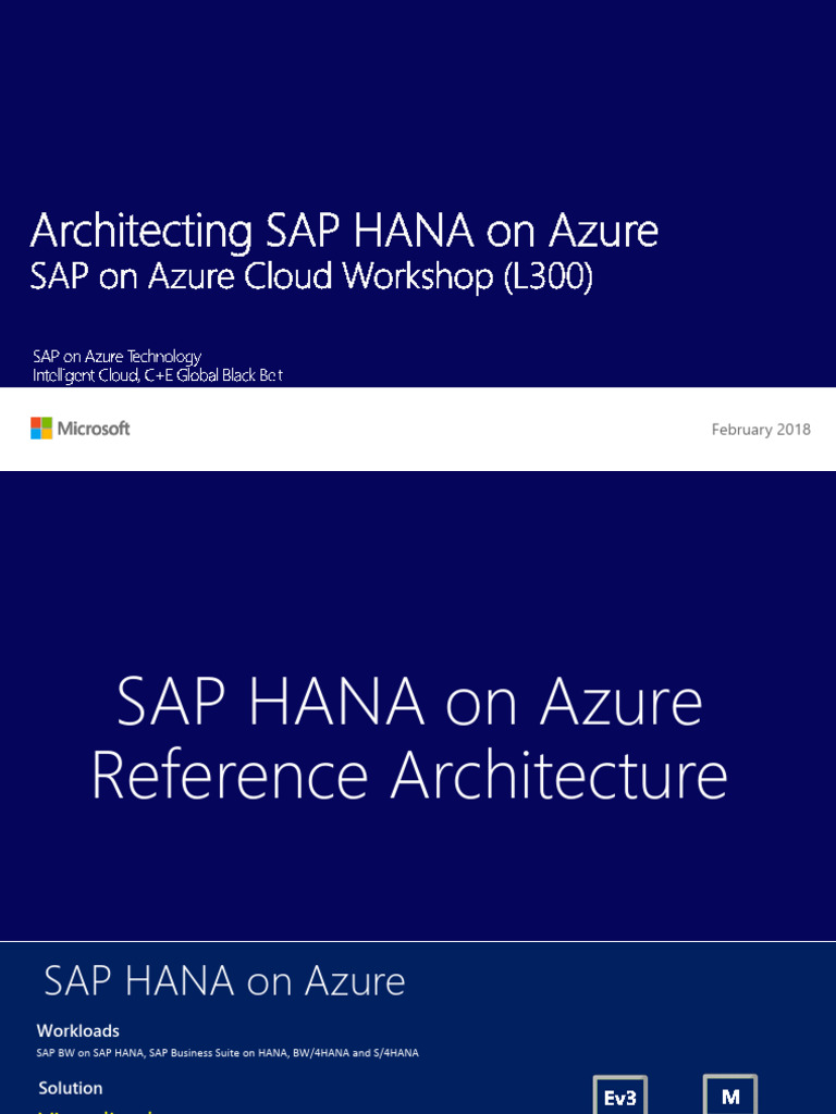 3-Architecting SAP HANA on Azure_v9.1 | PDF