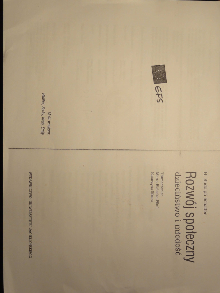RozwÃ J Spoå Eczny - Dzieciå Stwo I Må Odoå Ä, H. Rudolph Schaffer | PDF