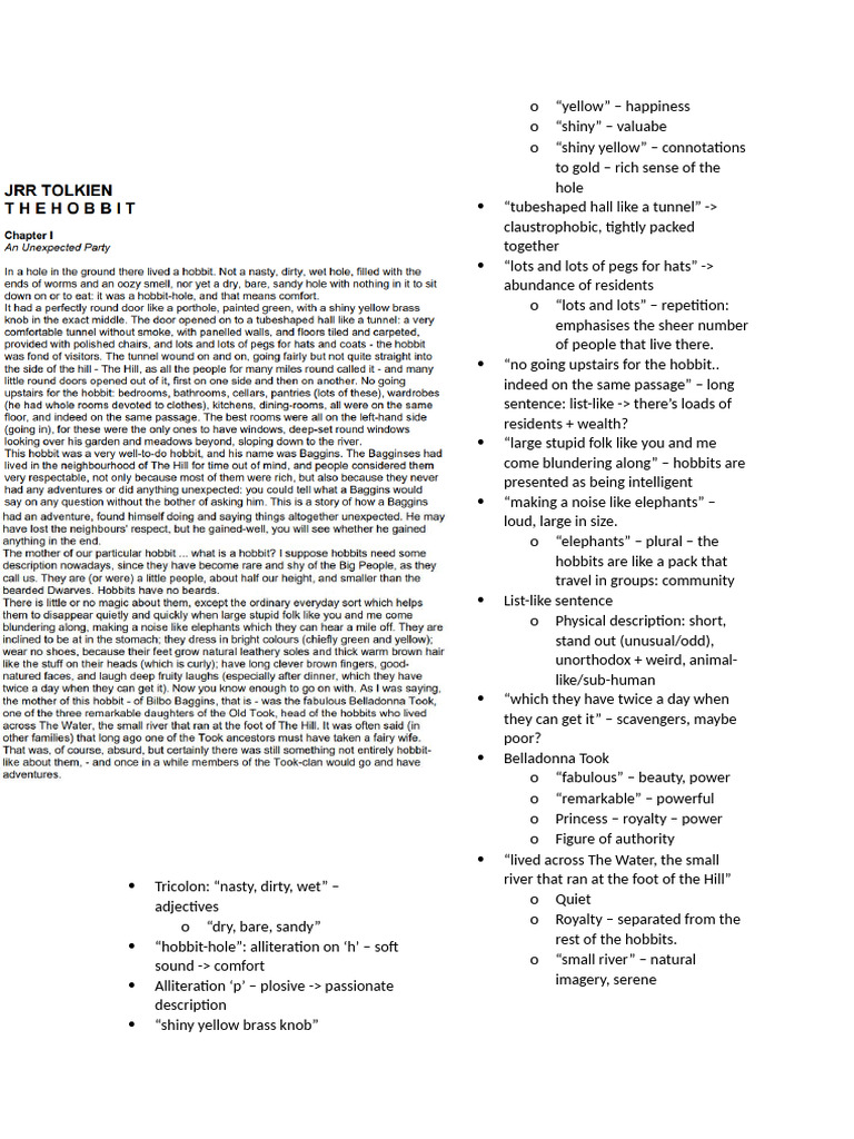 The Hobbit Analysis | PDF