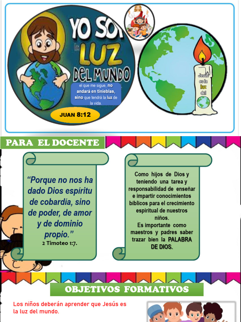 Clase Yo Soy La Luz Del Mundo Dijo Jesus Lista | PDF