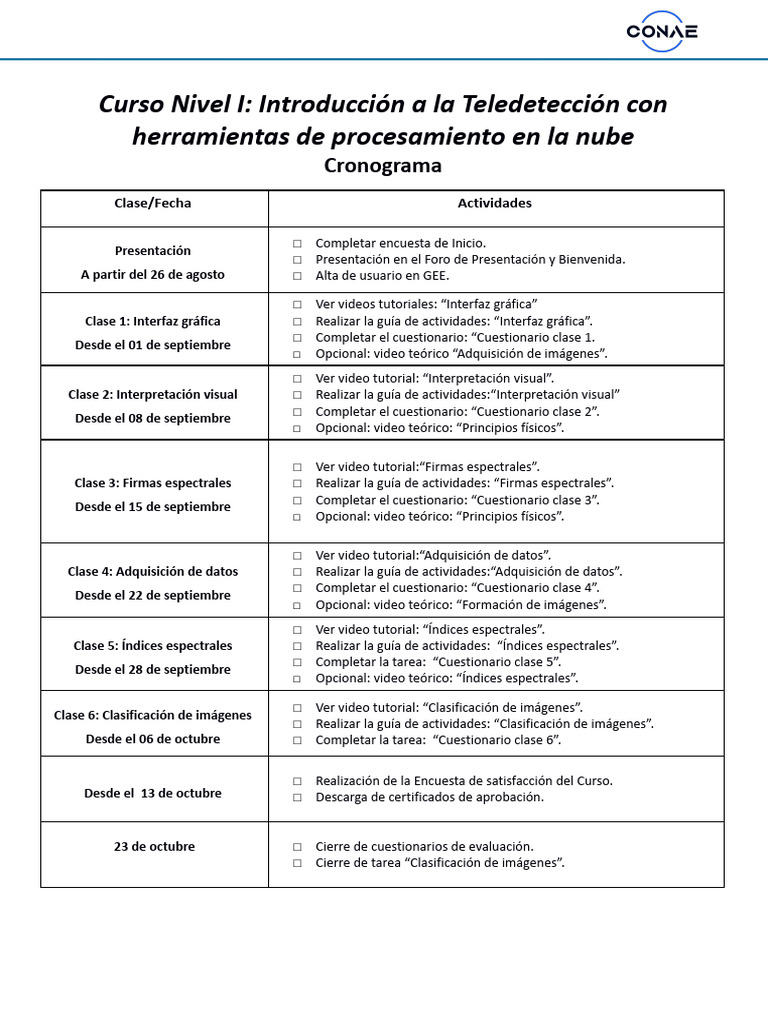 Cronograma GEE-2 | PDF