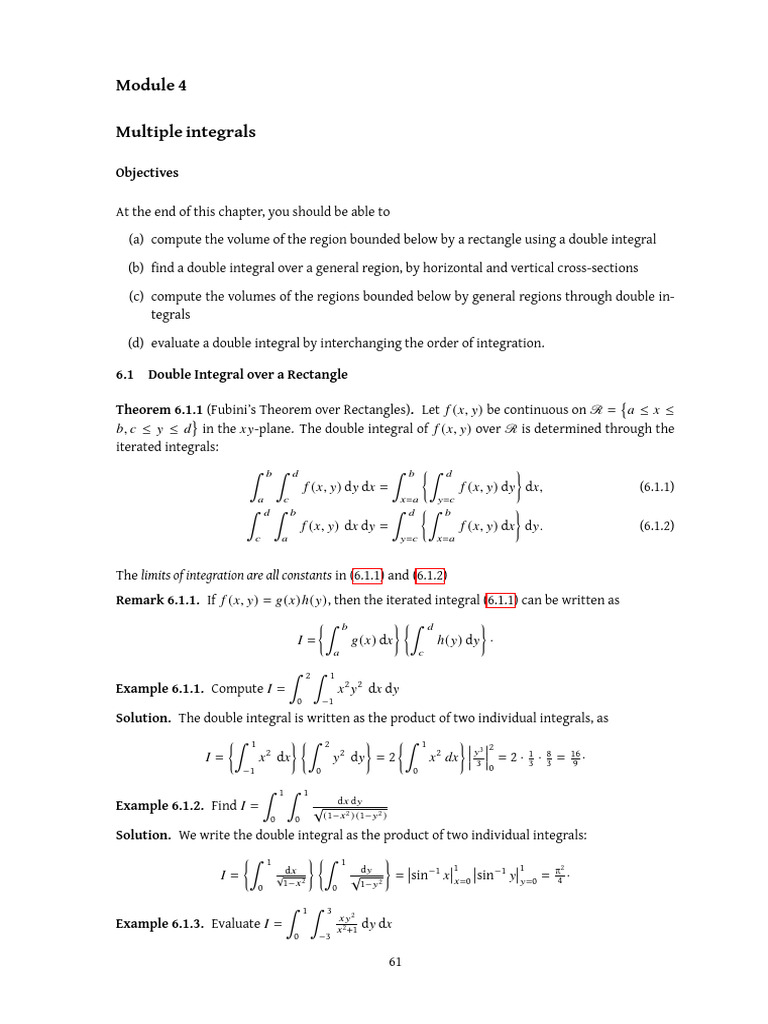 Multiple Integrals | PDF