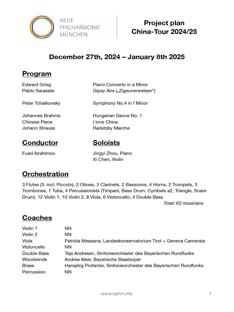 ProjectPlan China 2024 25 | PDF