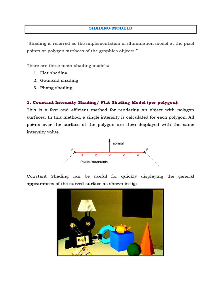 Shading Models | PDF