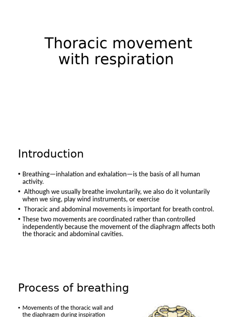 Thoracic Movement With Respiration | PDF