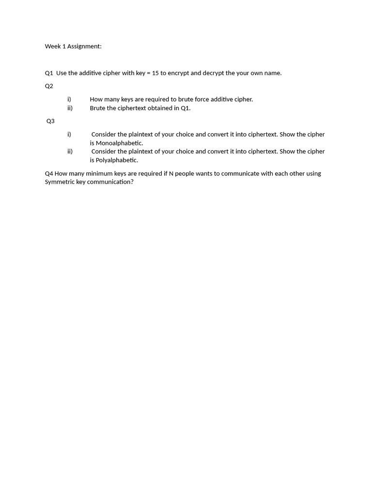 Week 1 Assignment | PDF