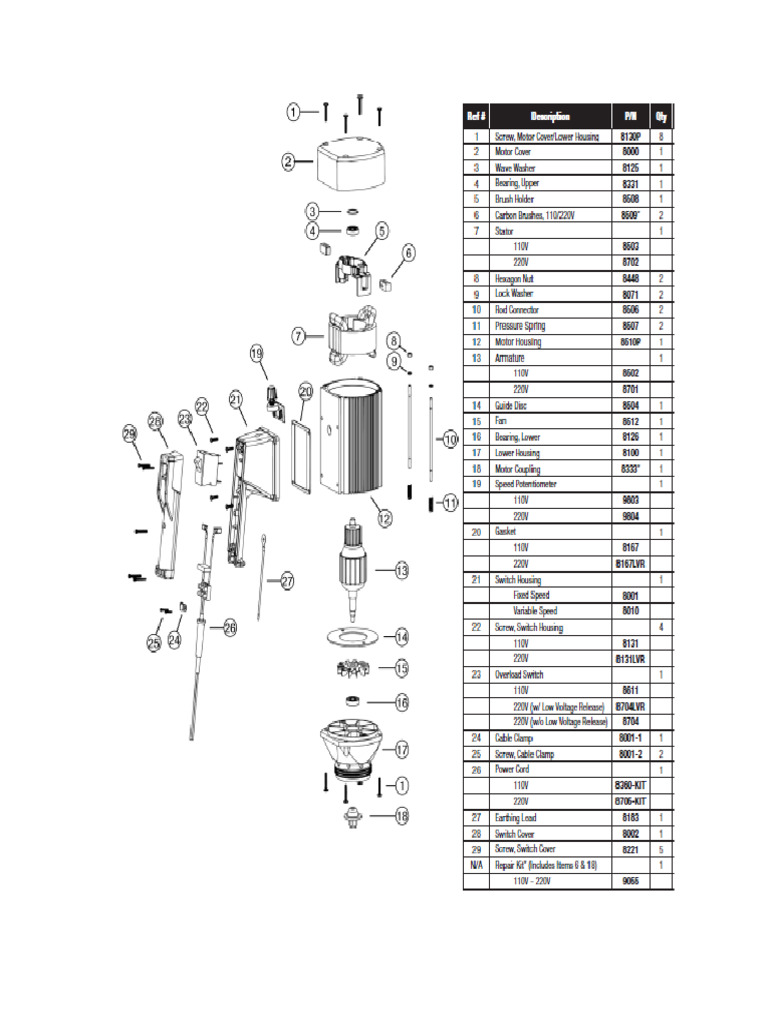 Despiece Bomba SP-PP-39 y Motor SP-280P | PDF