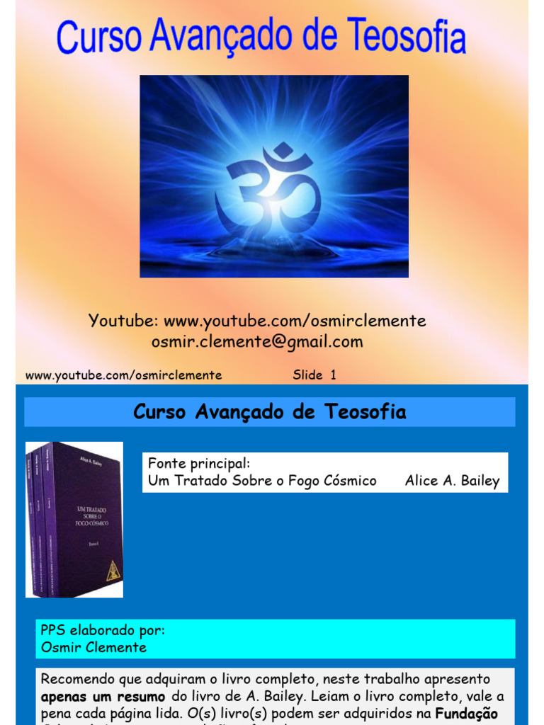 Curso Avançado de Teosofia Online | PDF | Ciências Sociais | Filosofia