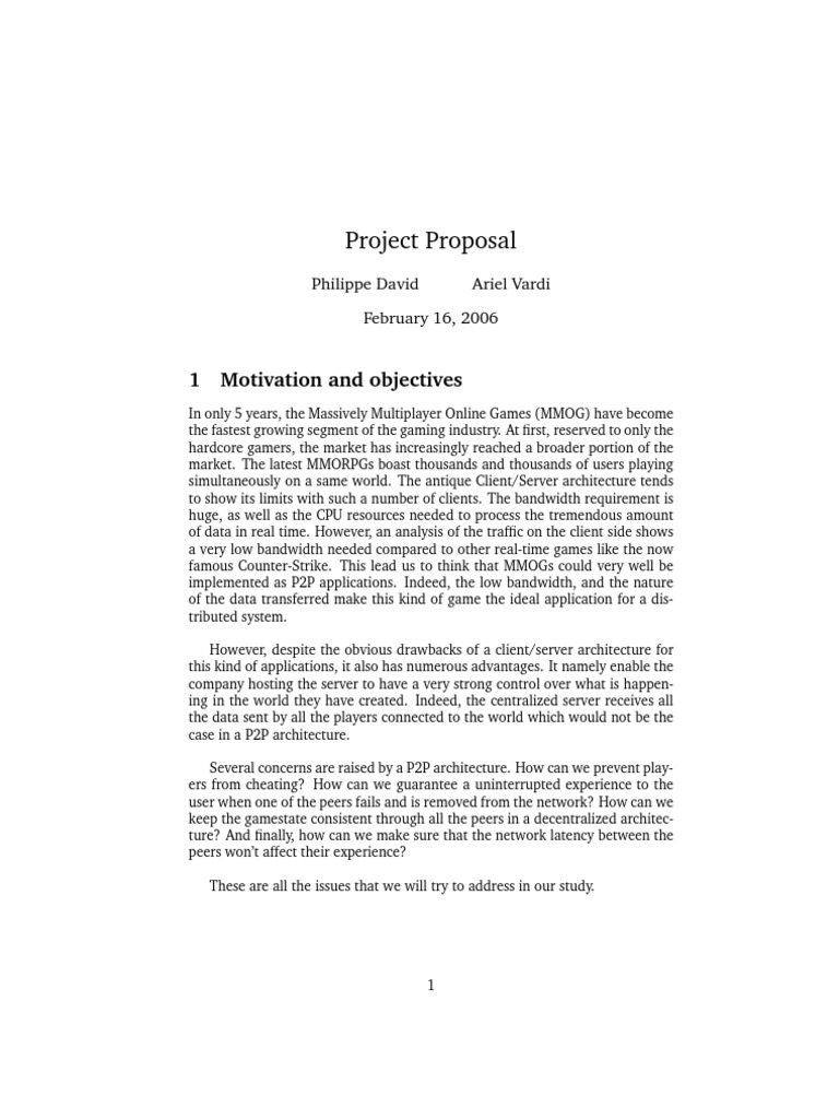 Project Proposal: 1 Motivation and Objectives | PDF | Network Topology ...