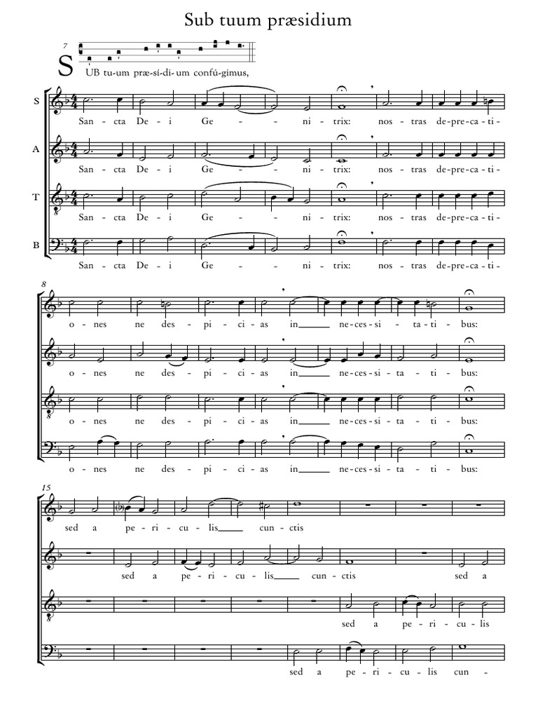 Sub Tuum Praesidium A4 | PDF