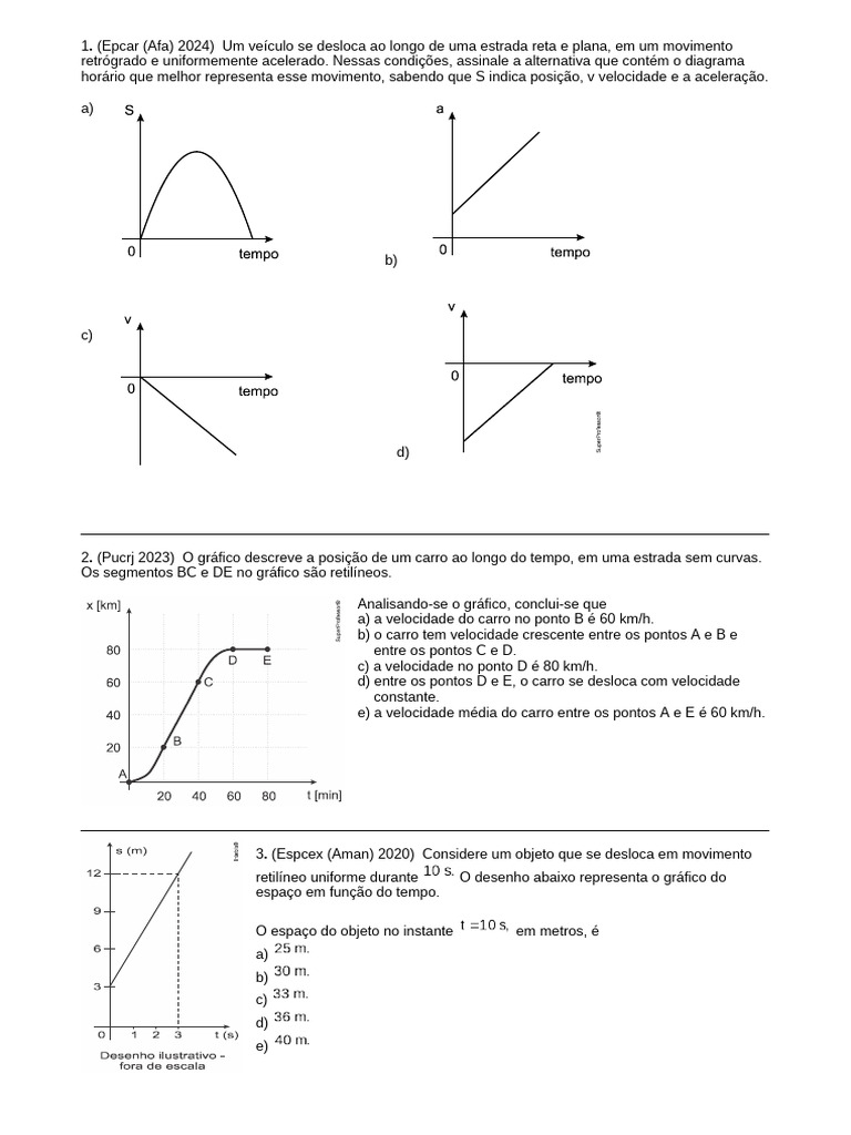 3 Ano (Eletrostatica - Termol - Cinem) | PDF
