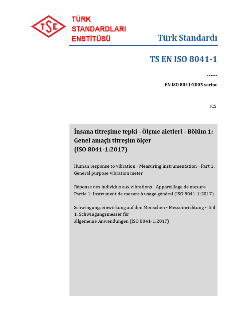 TS en Iso 8041-1 | PDF