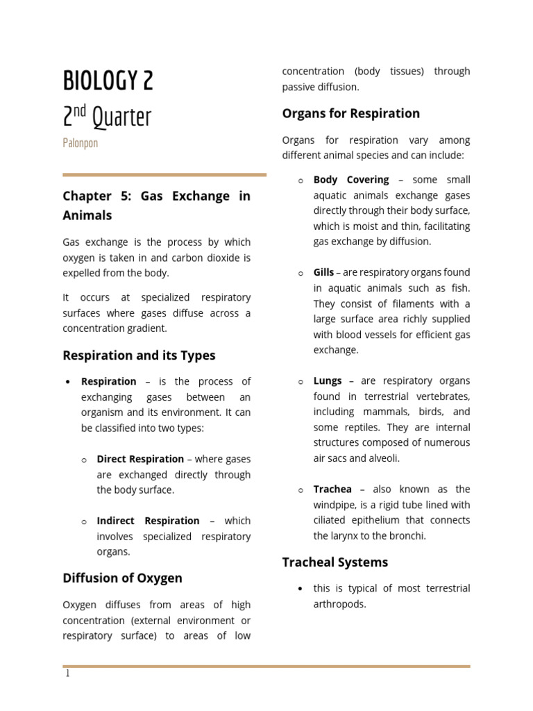 Biology 2 (2nd Quarter) | PDF