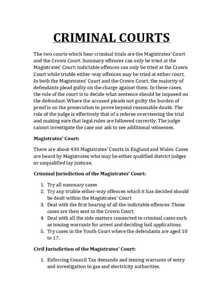 Criminal Courts | PDF