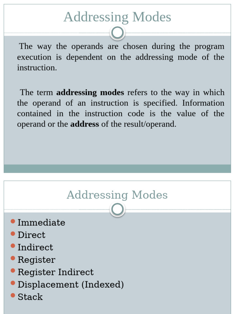Addressing modes | PDF