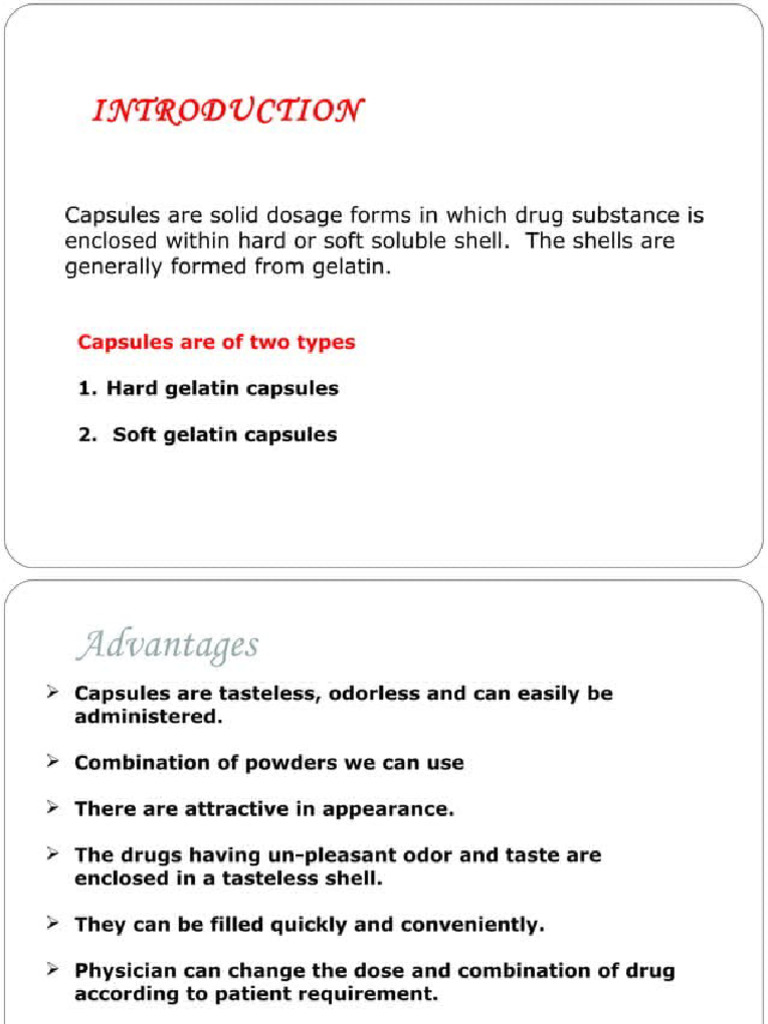 Capsule formulation and characterization | PDF