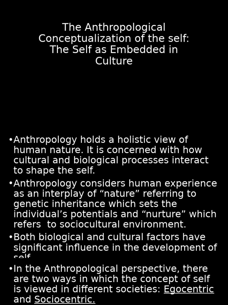 4 Anthropological Conceptualization of The Self | PDF