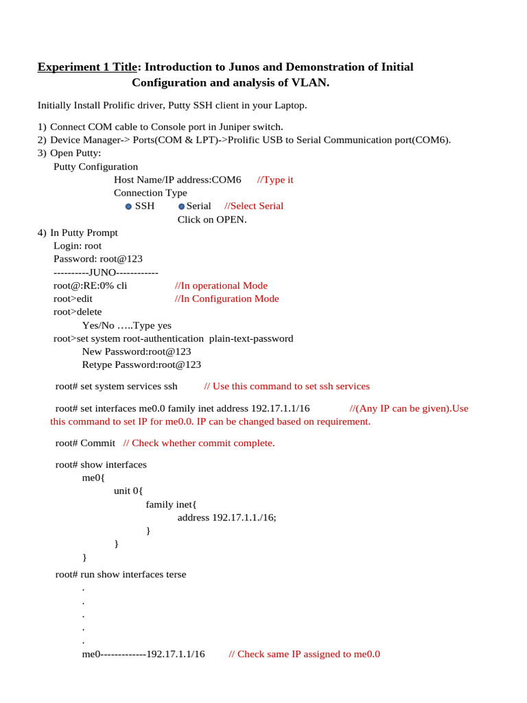 CN-2 Lab-Exp 1-VLAN | PDF