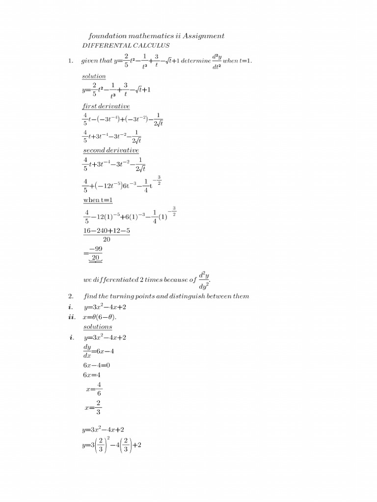 Calculus Questions and Answers | PDF