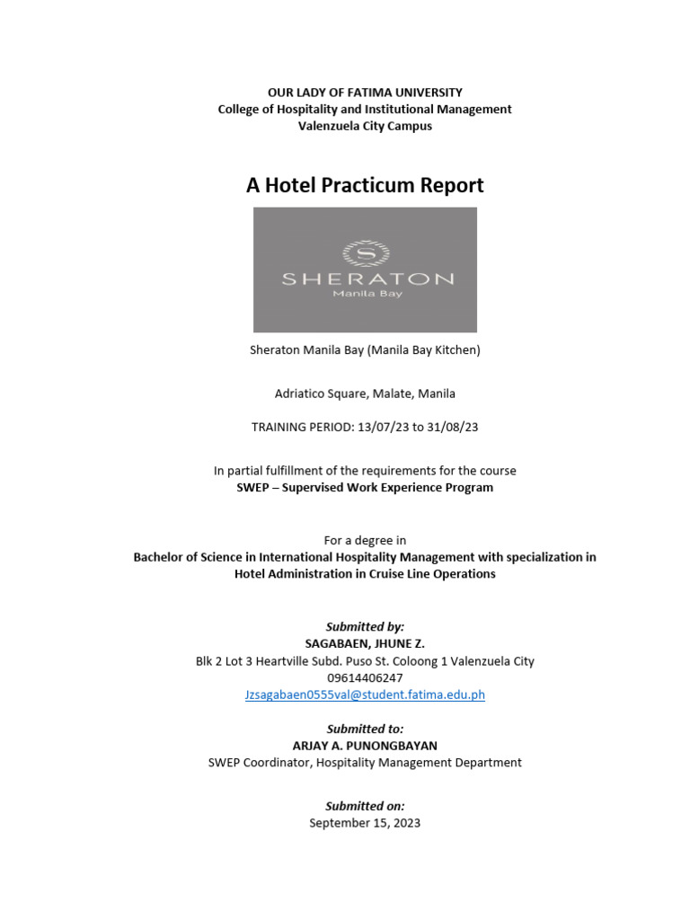 Practicum Report | PDF