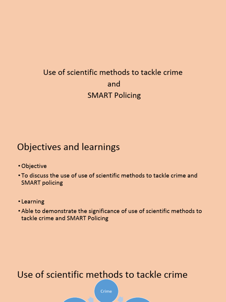 Use of Scientific Methods To Tackle Crime and Smart Policing | PDF