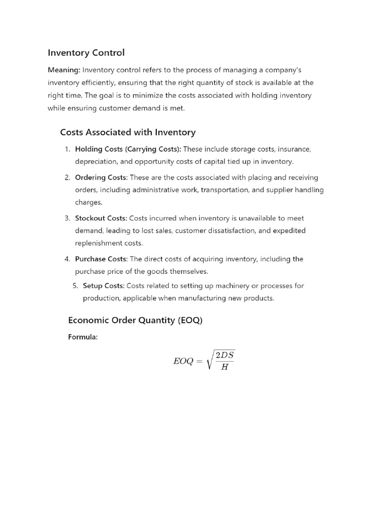 Inventory Network Analysis (Full Notes Quiz Question Answers) | PDF
