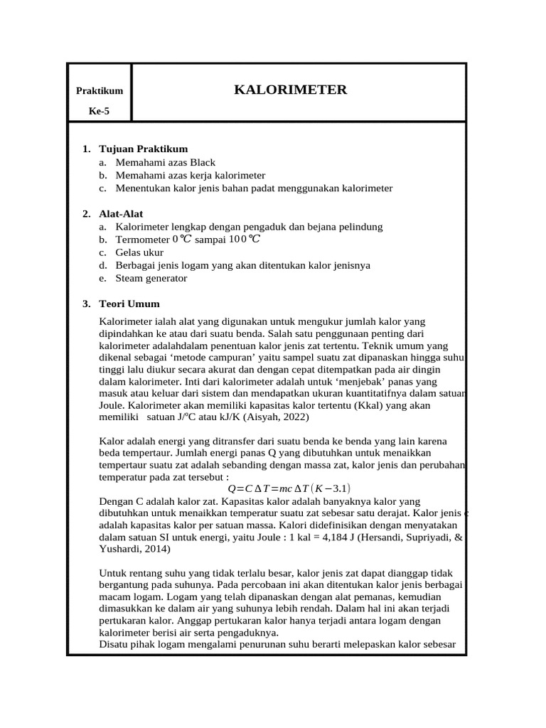 KALORIMETER | PDF