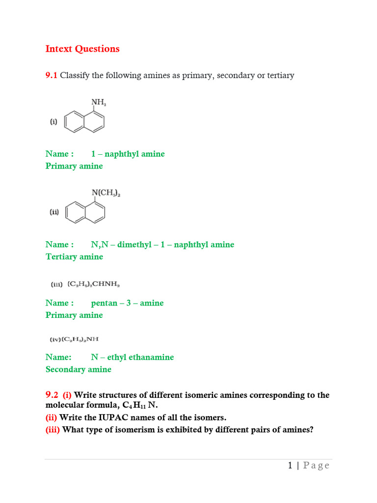 Amines 2024. Assignment 01. | PDF