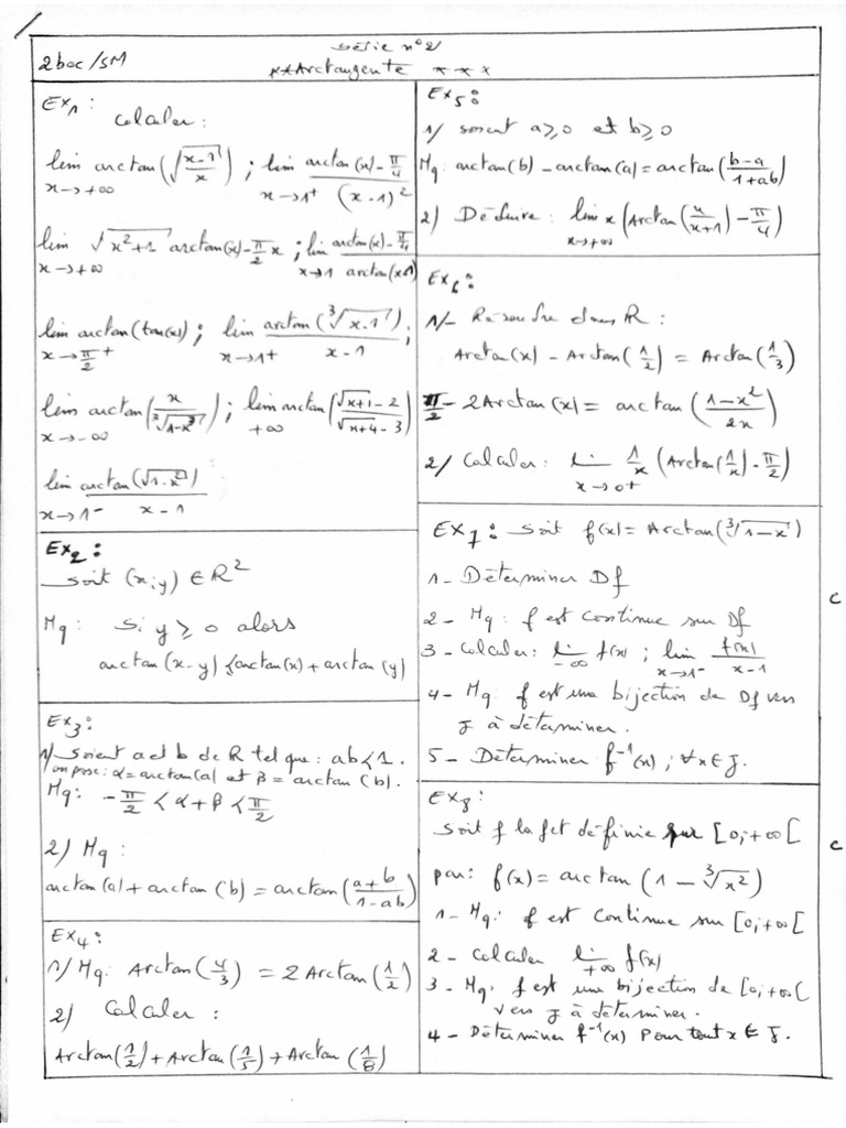 Arctan - Serie 2-Correction | PDF