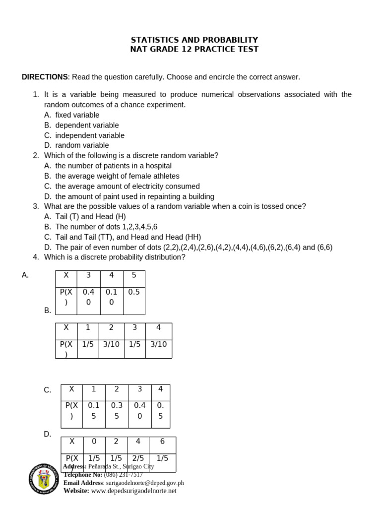 Statistics and Probability | PDF
