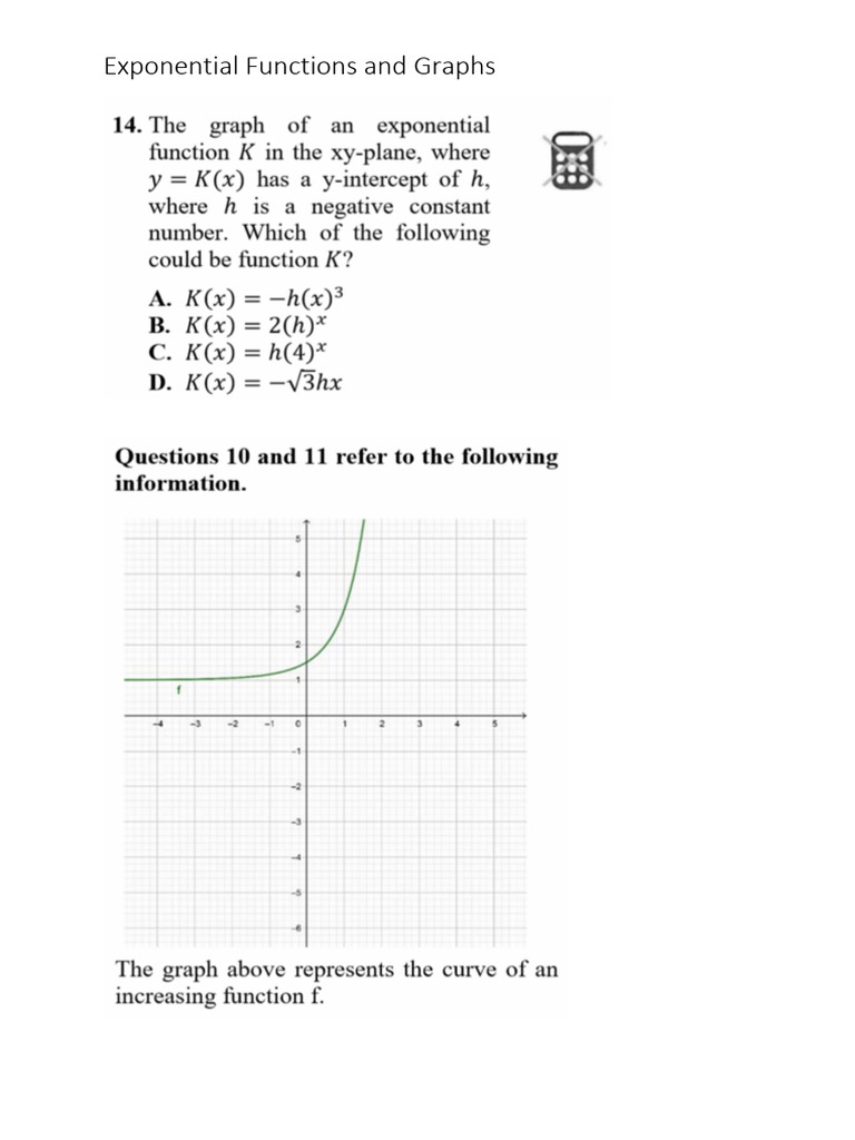 Exponential Functions and Graphs | PDF