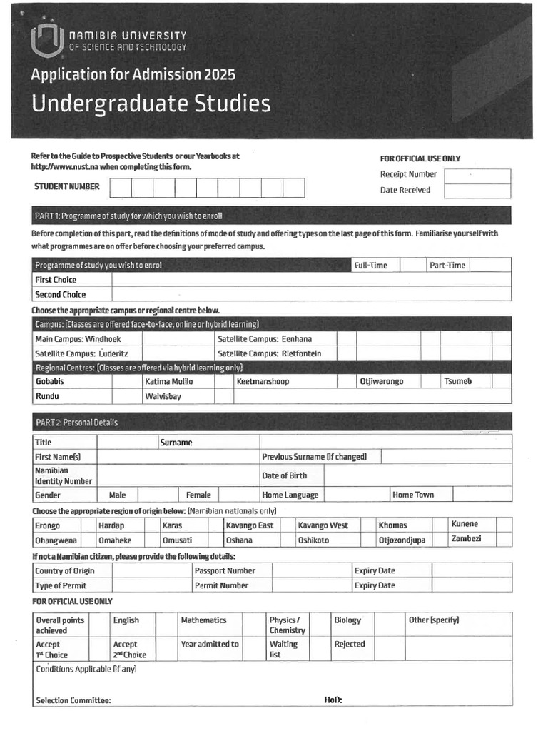 Nust Application 2025 | PDF