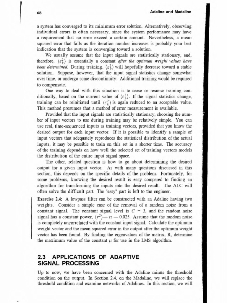 2.3 APPLICATIONS OF ADAPTIVE SIGNAL PROCESSING | PDF