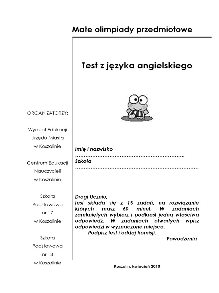 Mała Olimpiada | PDF