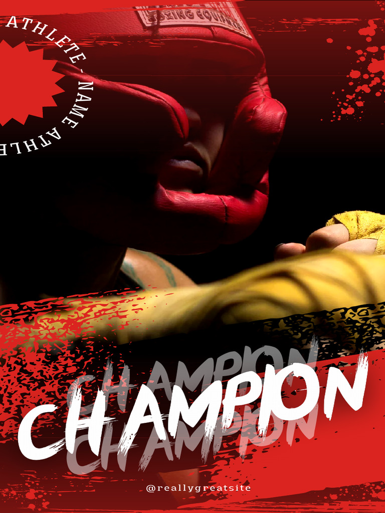 Red Grunge Boxing Champions Instagram Story | PDF