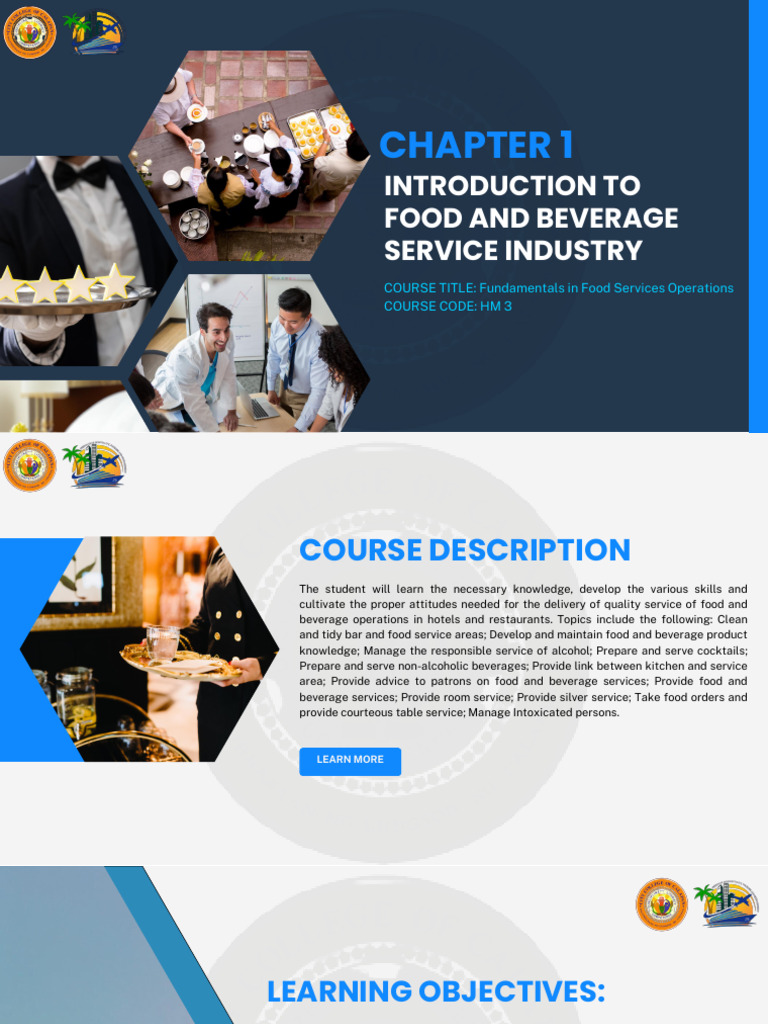 FUNDAMENTALS AND FOOD SERVICE OPERATIONS (CHAPTER 1) | PDF