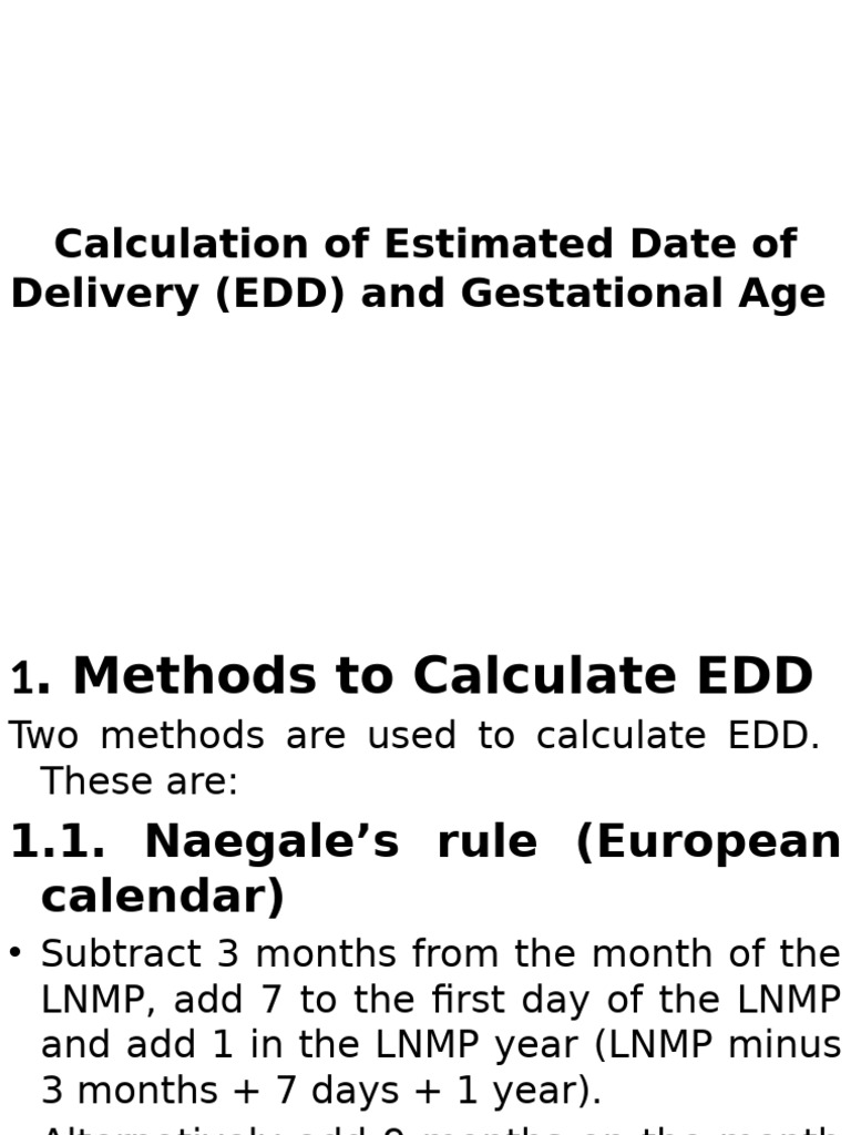 4 Calculation of EDD | PDF