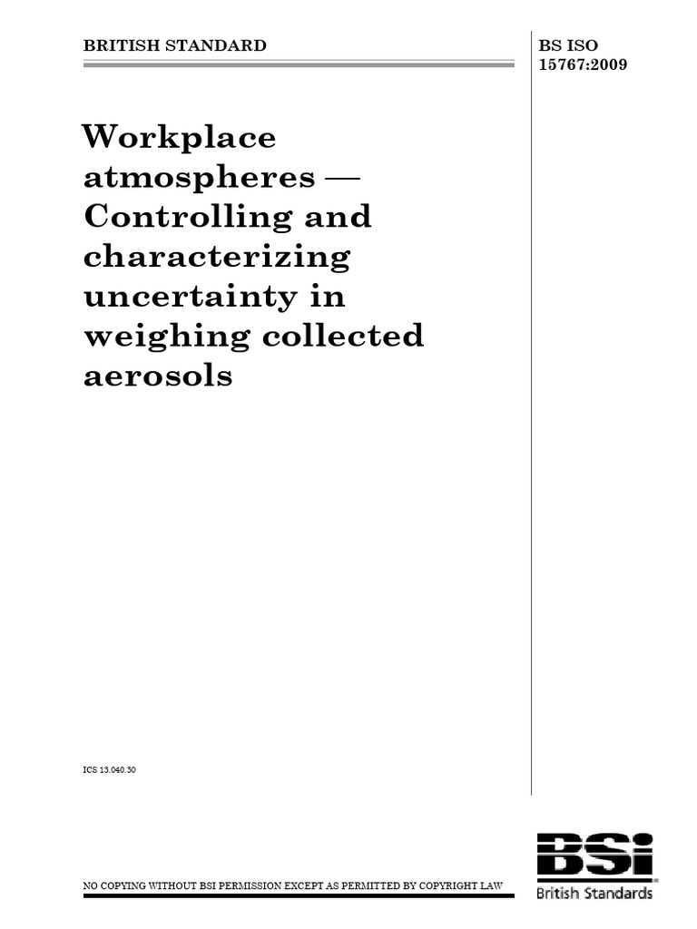 BS Iso 15767-2009 | PDF