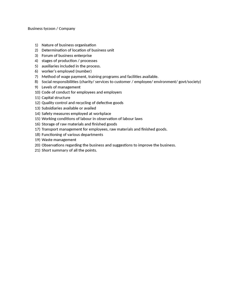 Business Tycoon | PDF