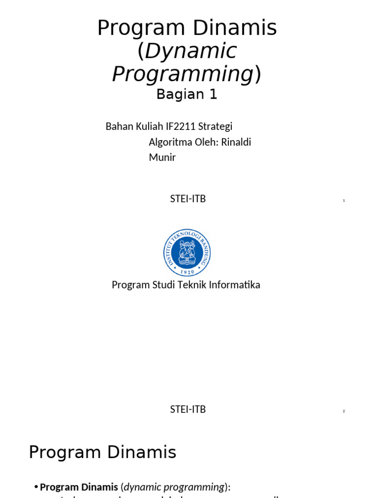 Program-Dinamis-2020-Bagian1 | PDF