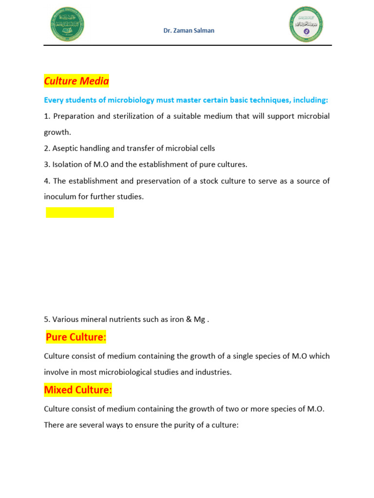 Media Preparation ? | PDF