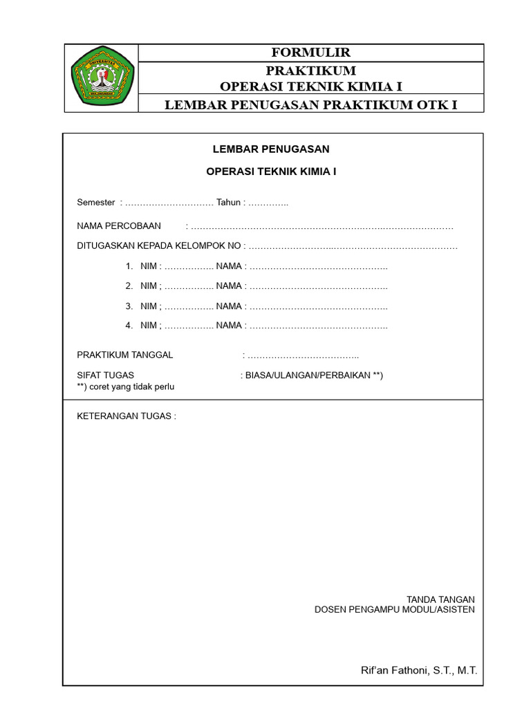 Lembar Penugasan | PDF