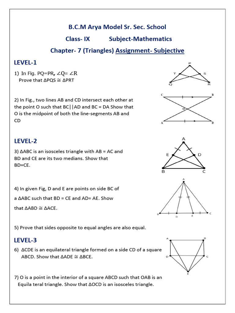 672-c-88320-TRIANGLES SUBJECTIVE ASSIGNMENT | PDF
