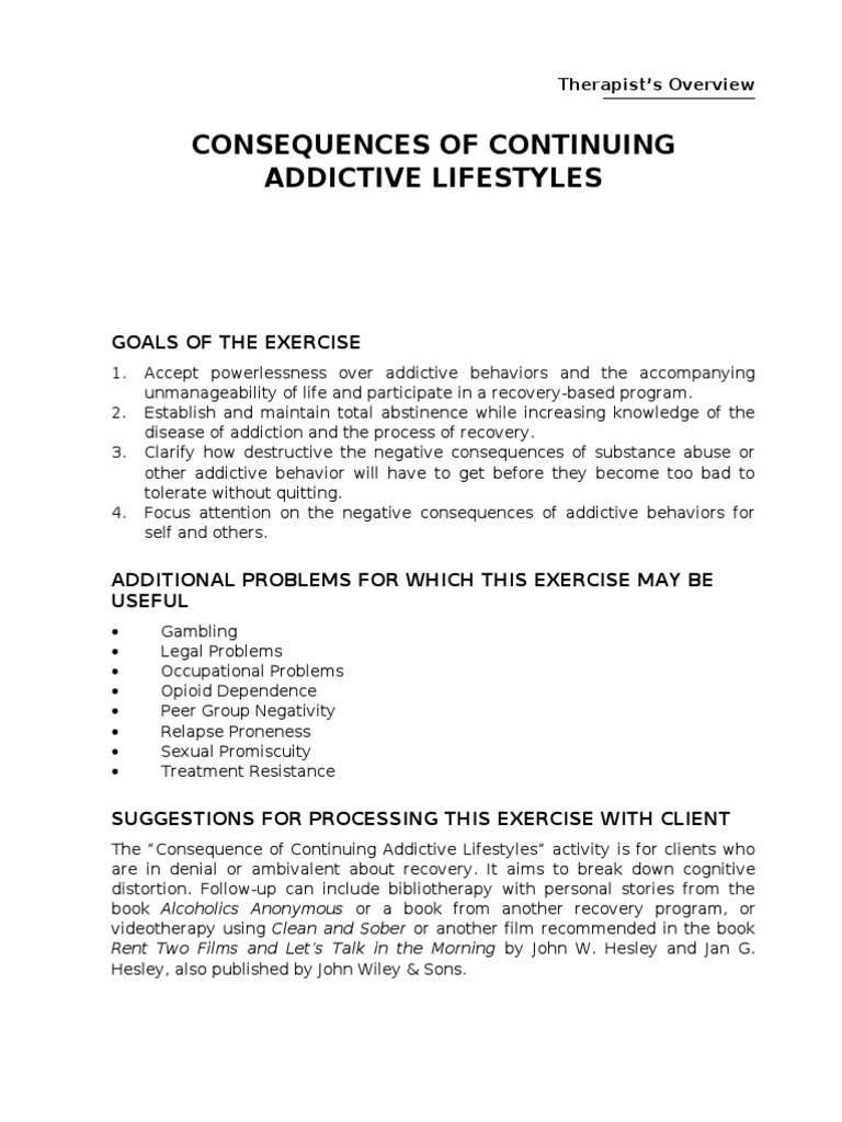 Consequences of Cont Addict Lifestyles | PDF | Substance Dependence ...