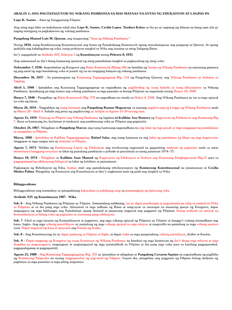 Fil Module 1-3 | PDF