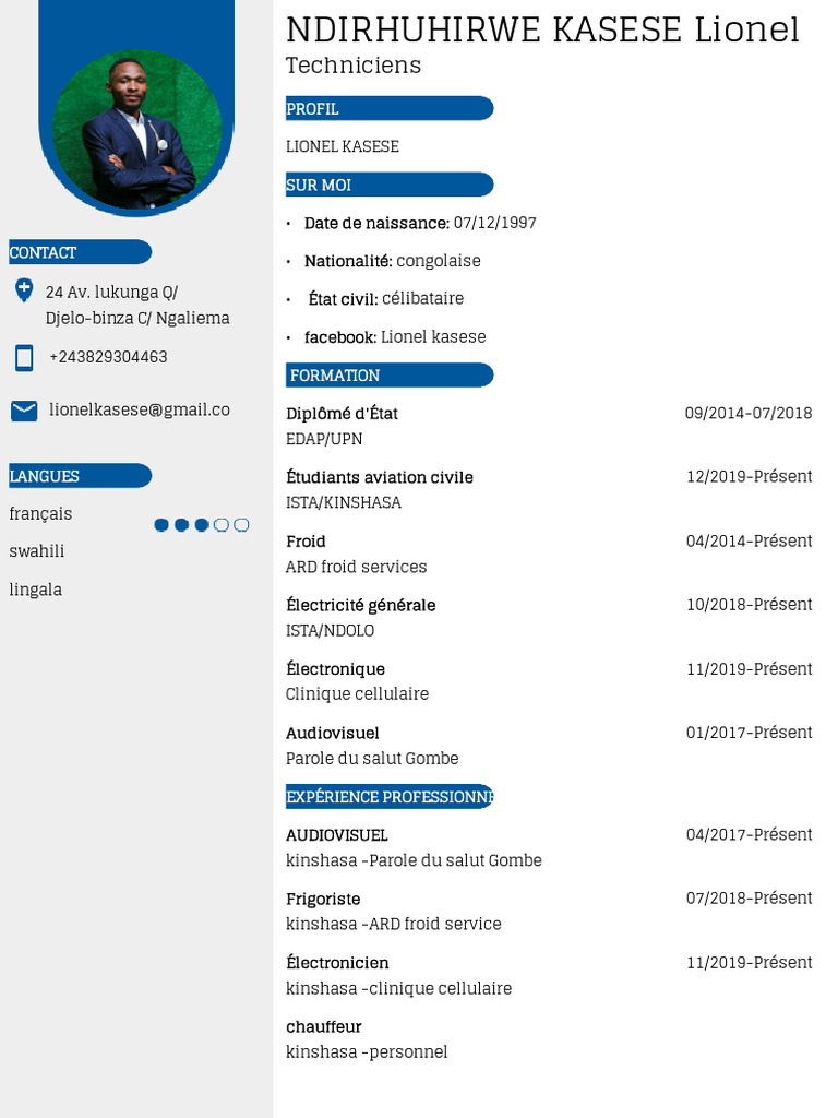 cv5.pdf Mon CV | PDF