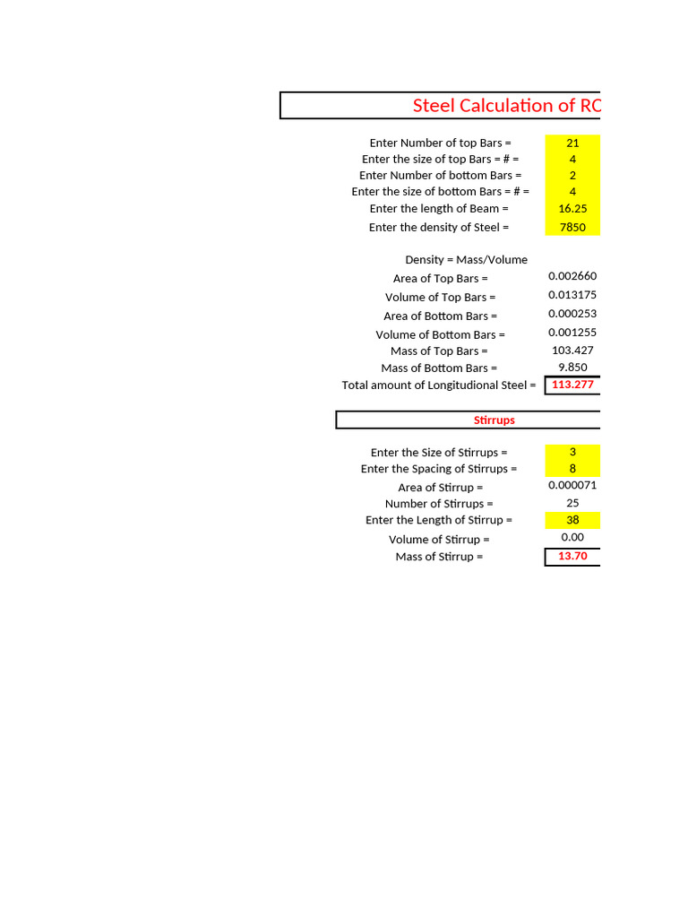 Steel Estimation Beams | PDF