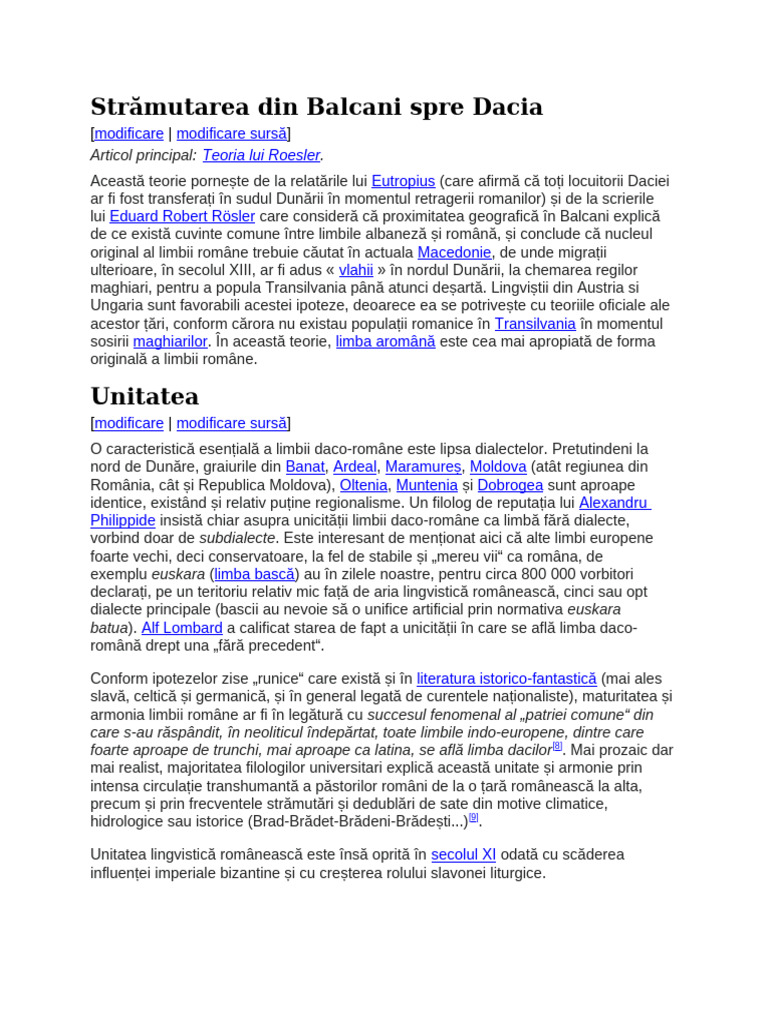 Strămutarea Din Balcani Spre Dacia | PDF