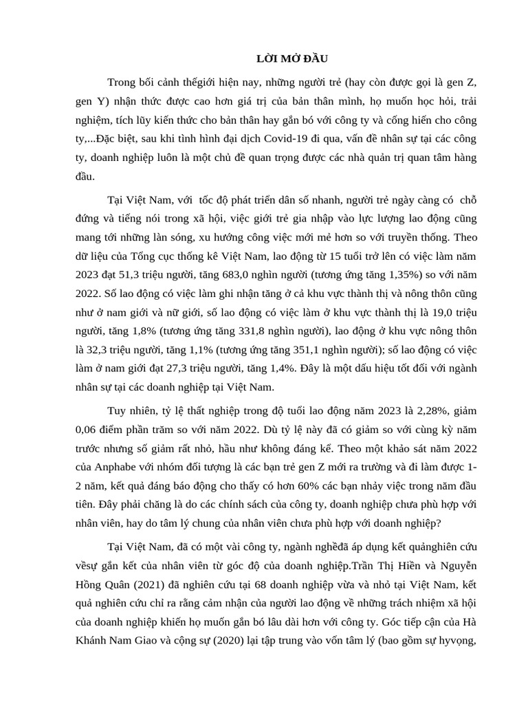 Ppnc Sự Gắn Kết Nhân Viên | PDF