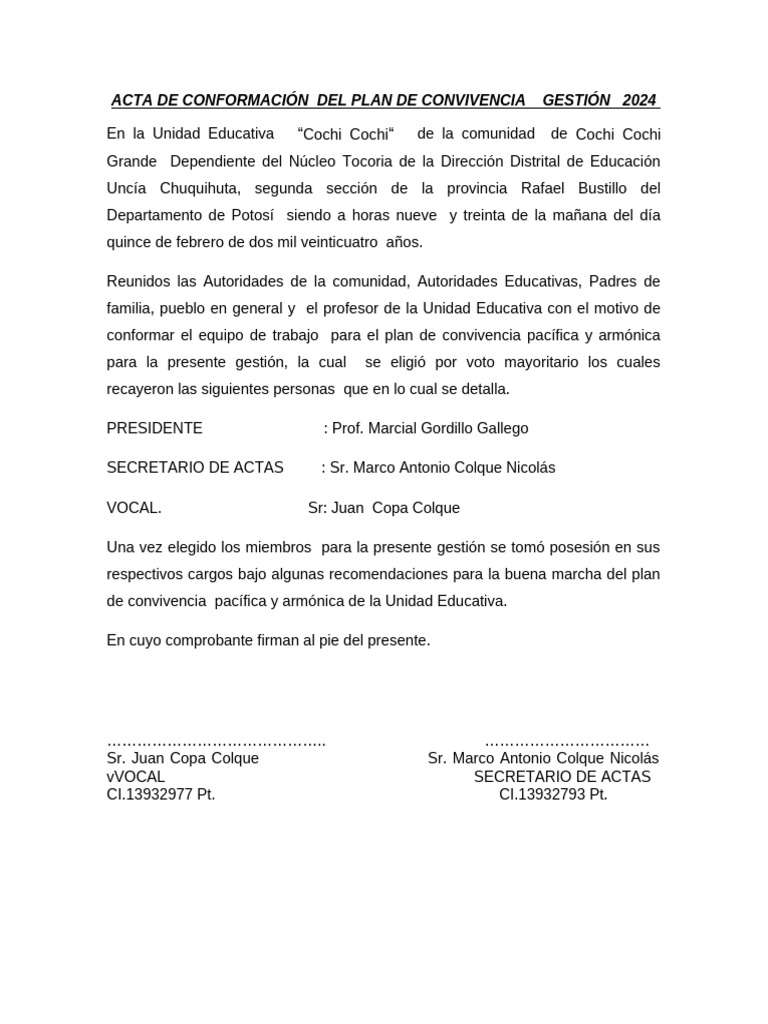 Act - de Conform - PSFC.2024 | PDF